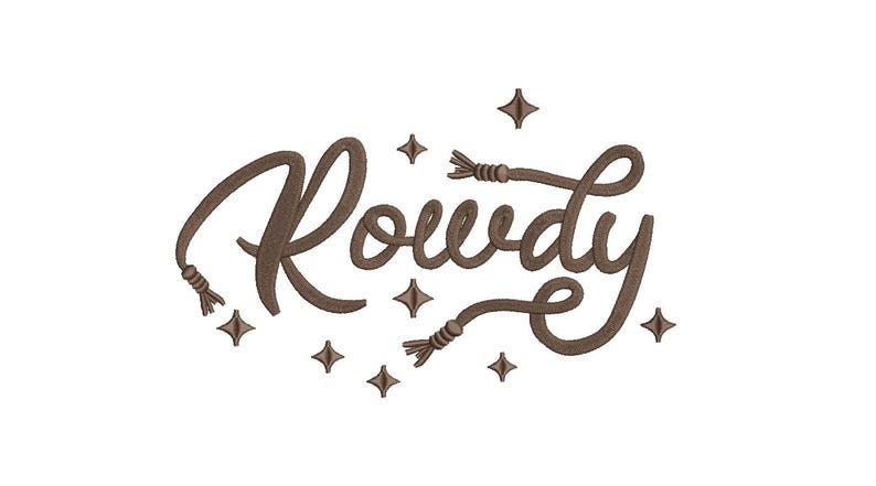 Western Rowdy Embroidery Design, Machine Embroidery Design, 6 Sizes ...
