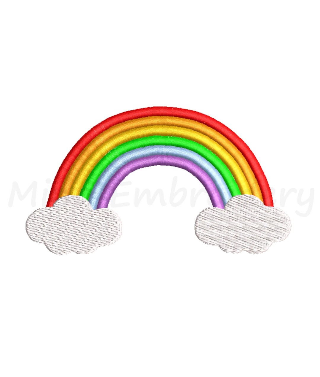 MINI Colorful Rainbow Embroidery Design, Machine Embroidery Design, 6 ...