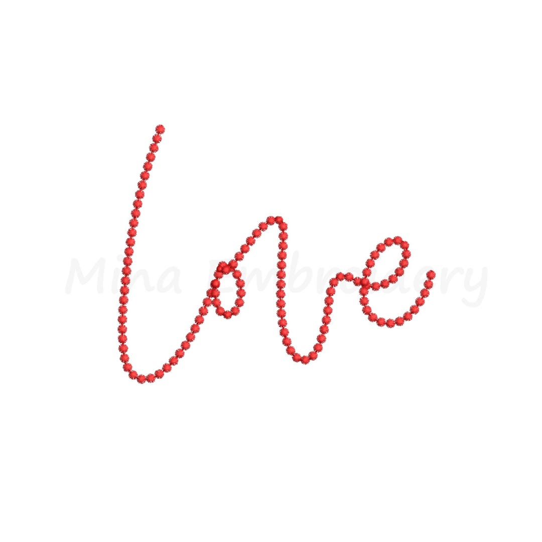 Love Embroidery Design, Valentine's Day, Machine Embroidery Design, 4 ...