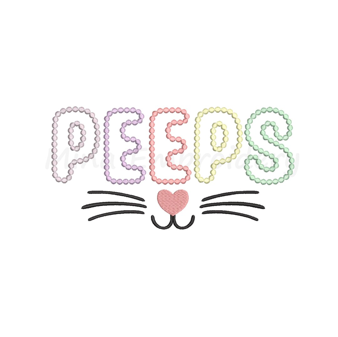 Peeps Embroidery Design, Easter Applique Embroidery Design, Machine ...