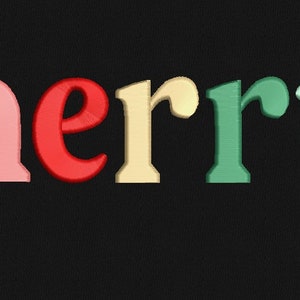 Merry Embroidery Design, Christmas Embroidery Design, Machine ...