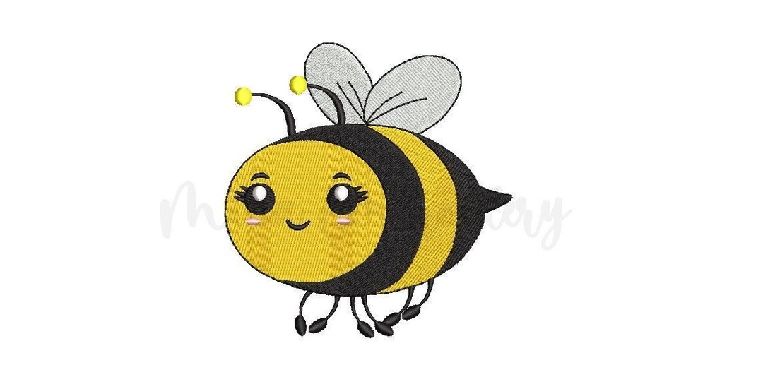 MINI Cute Baby Girl Bee Embroidery Design, Animal Embroidery Design ...