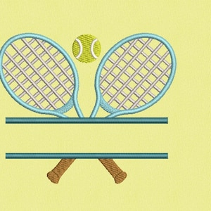 Split Tennis Rackets Embroidery Design: Sport Design (instant Download ...