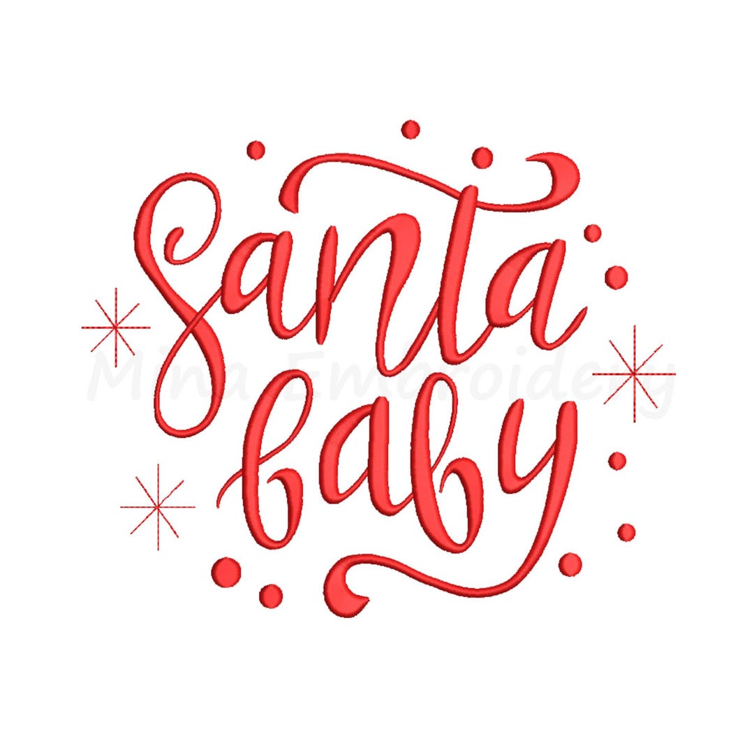 Santa Baby Embroidery Design: Christmas Machine Embroidery (instant ...