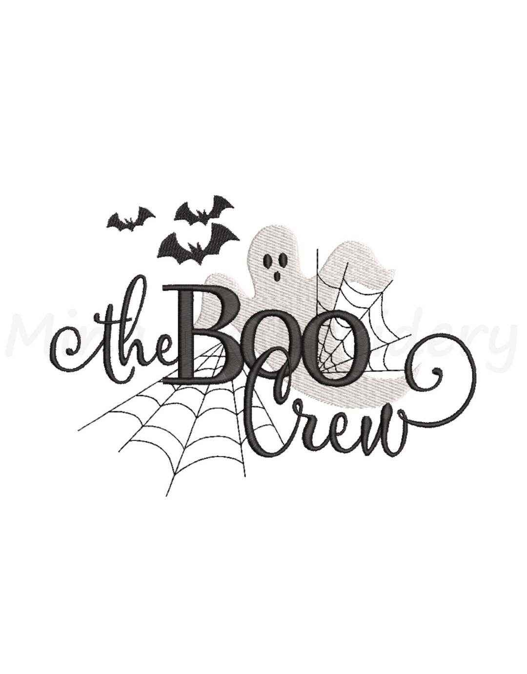 Boo Crew Embroidery Design, Halloween Ghost Embroidery Design, Machine ...