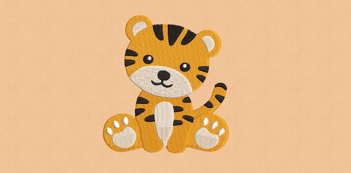 Cute Baby Tiger Embroidery Design Animal Embroidery Design - Etsy