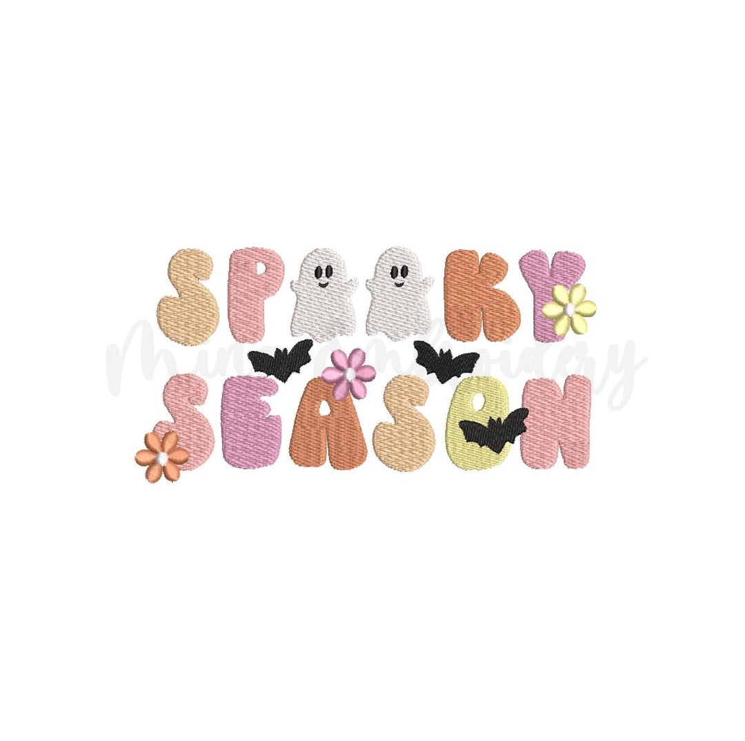 Spooky Season Embroidery Design, Halloween Embroidery Design, Machine ...