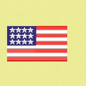 MINI America Flag Embroidery Design, 4th of July Embroidery Design ...