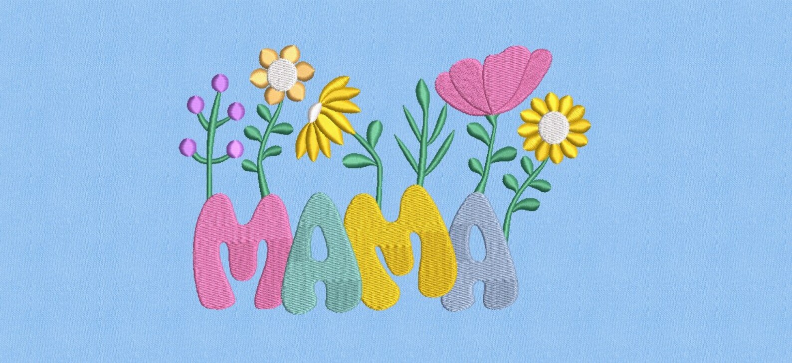 Mama Flower Embroidery Design, Machine Embroidery Design, 5 Sizes ...