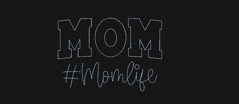 Mom Life Embroidery Design Mom Line Art Embroidery Design - Etsy