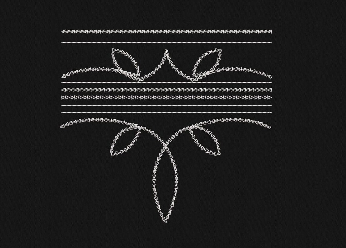 Western Boot Stitch Stitching Embroidery Design, Machine Embroidery ...