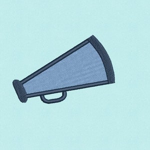 MINI Megaphone Embroidery Design, Cheer Megaphone Embroidery Design ...