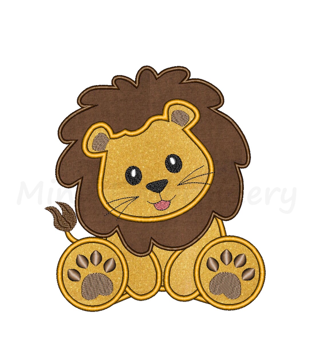 Baby Lion Applique Embroidery Design: 4 Sizes (instant Download) - Etsy