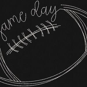 Game Day Embroidery Design, Line Art Embroidery Design, Machine ...