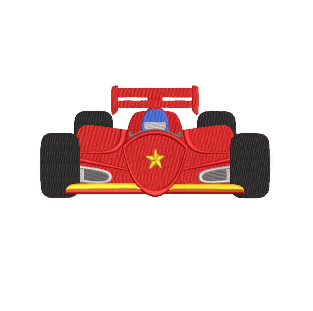 Race Car Embroidery Design, Machine Embroidery Design, 5 Sizes, Instant ...