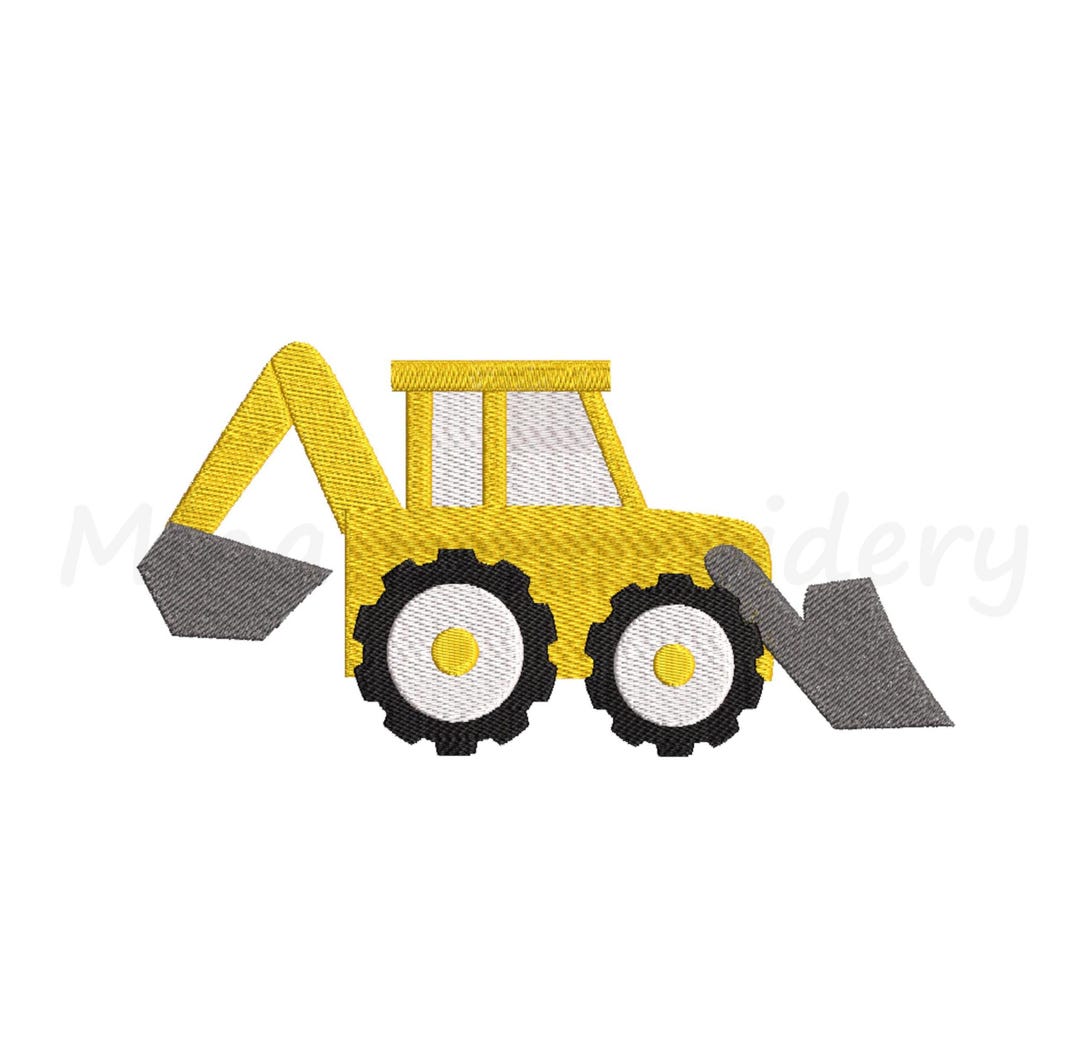 Bulldozer Embroidery Design, Construction Embroidery Design, Machine ...