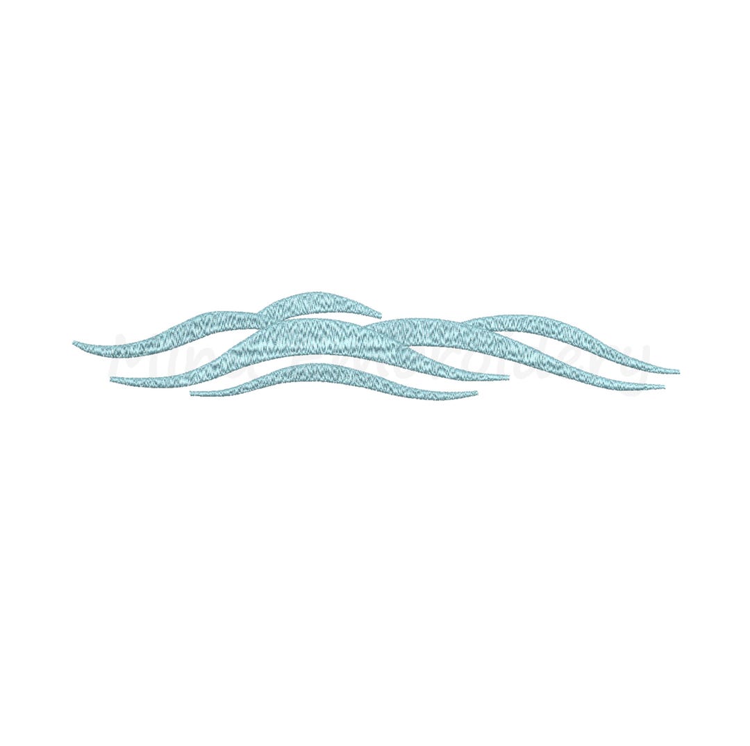 Wave Embroidery Design: Summer Ocean Pattern (6 Sizes) (instant ...