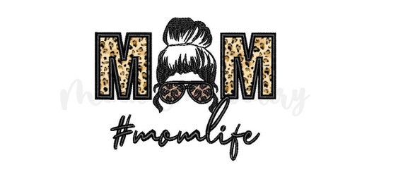 Mom Life Applique Embroidery Design Machine Embroidery - Etsy