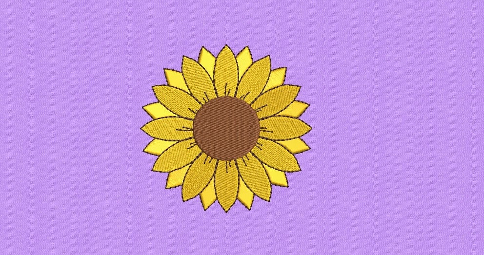 MINI Sunflower Embroidery Design Machine Embroidery Design 8 - Etsy