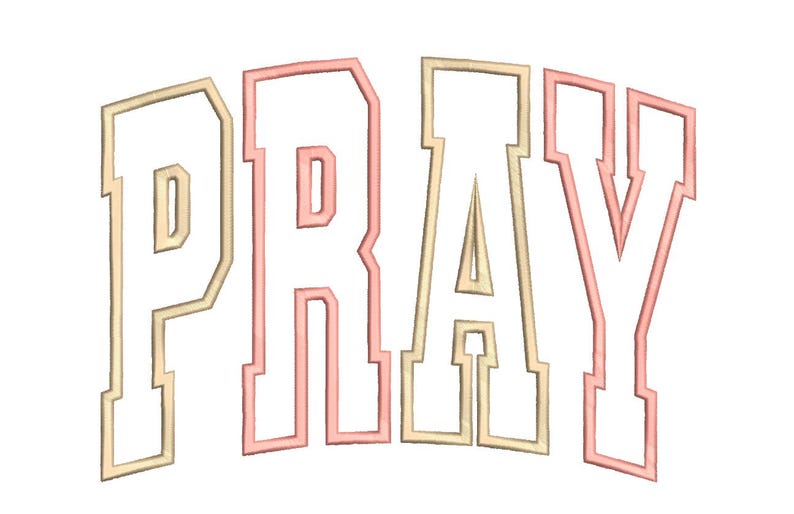 Pray Embroidery Design, Machine Embroidery Design, 5 Sizes, Instant ...