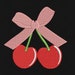 Ribbon Bow Cherries Embroidery Design, Machine Embroidery Design, 5 ...
