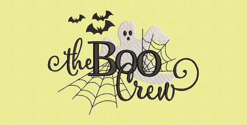 Boo Crew Embroidery Design, Halloween Ghost Embroidery Design, Machine ...