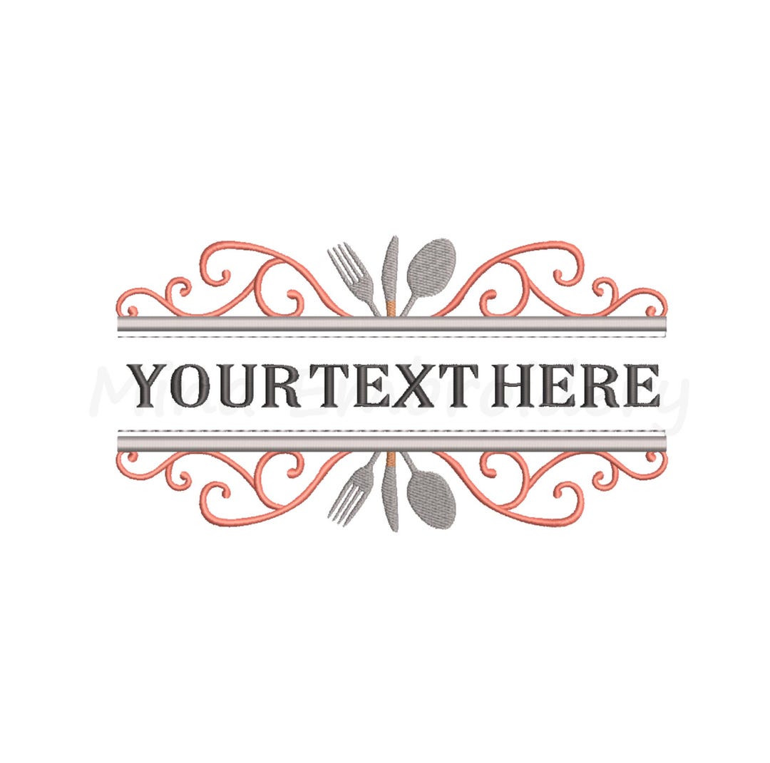 Kitchen Utensils Split Embroidery Design, Baking Tools Embroidery ...