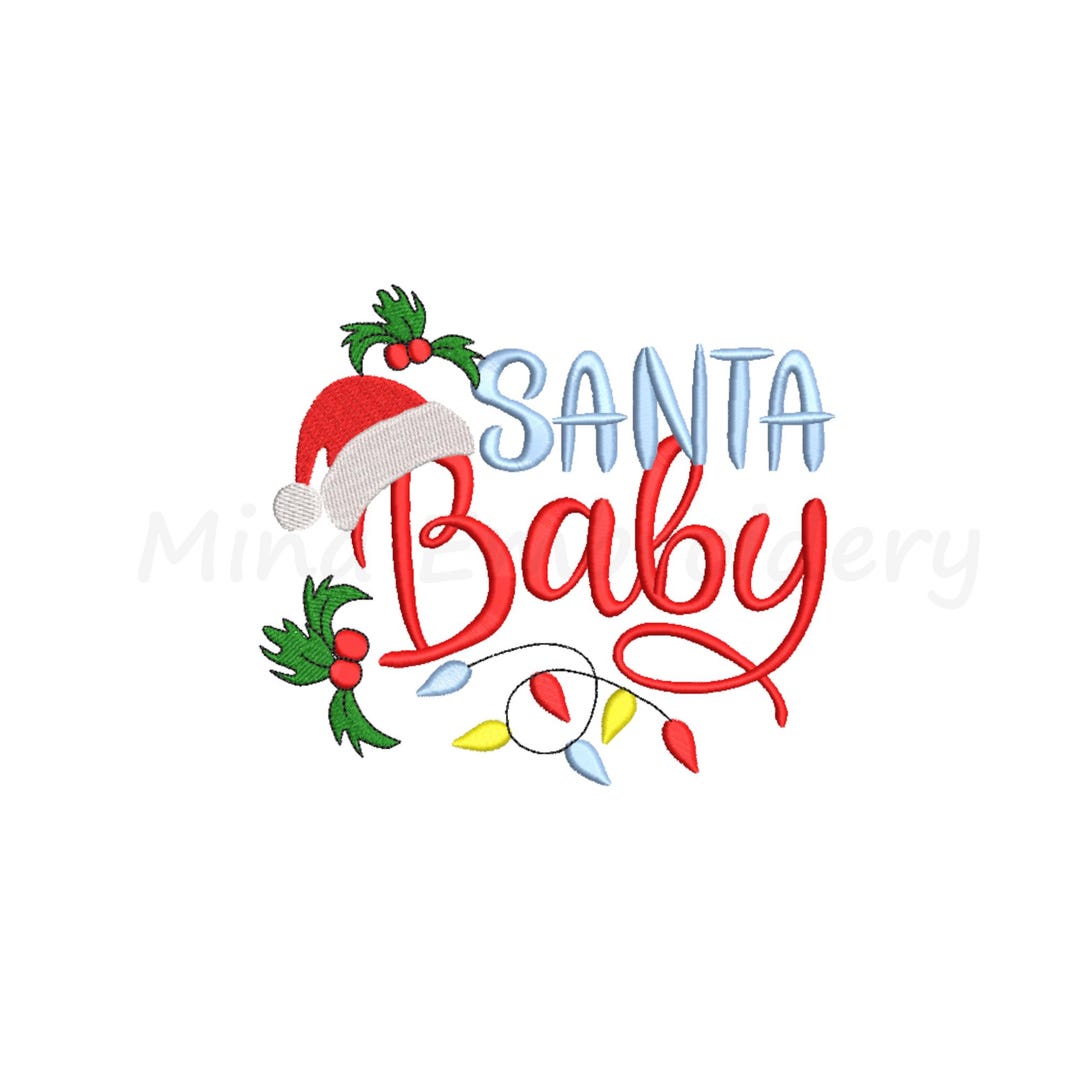 Baby Santa Embroidery Design, Christmas Embroidery Design, Machine ...