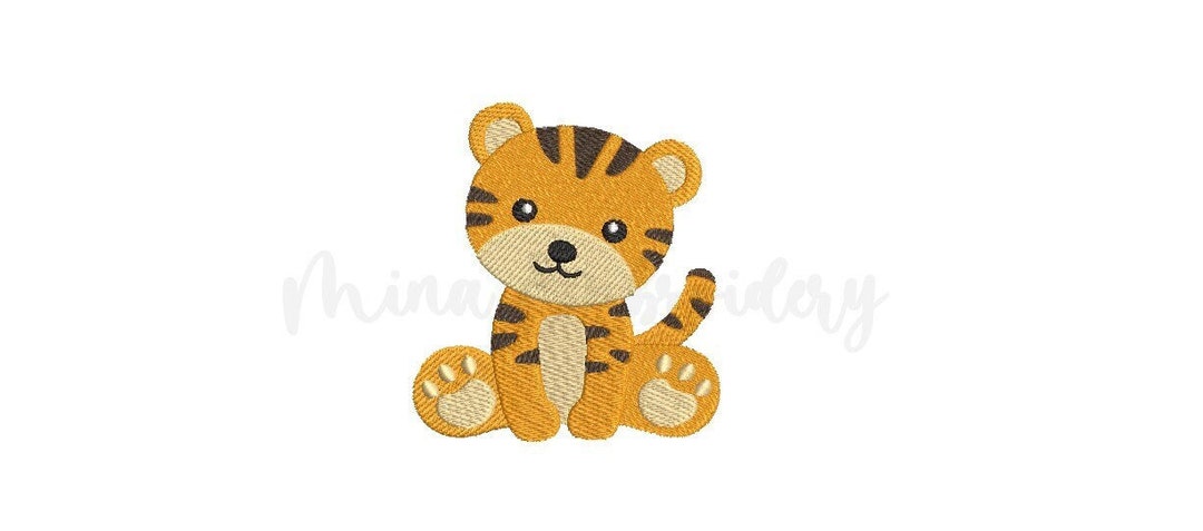 Cute Baby Tiger Embroidery Design, Animal Embroidery Design, Machine ...