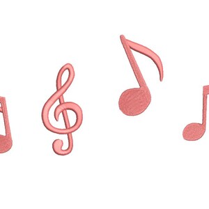 Music Notes Embroidery Design, Machine Embroidery Design, 6 Sizes ...
