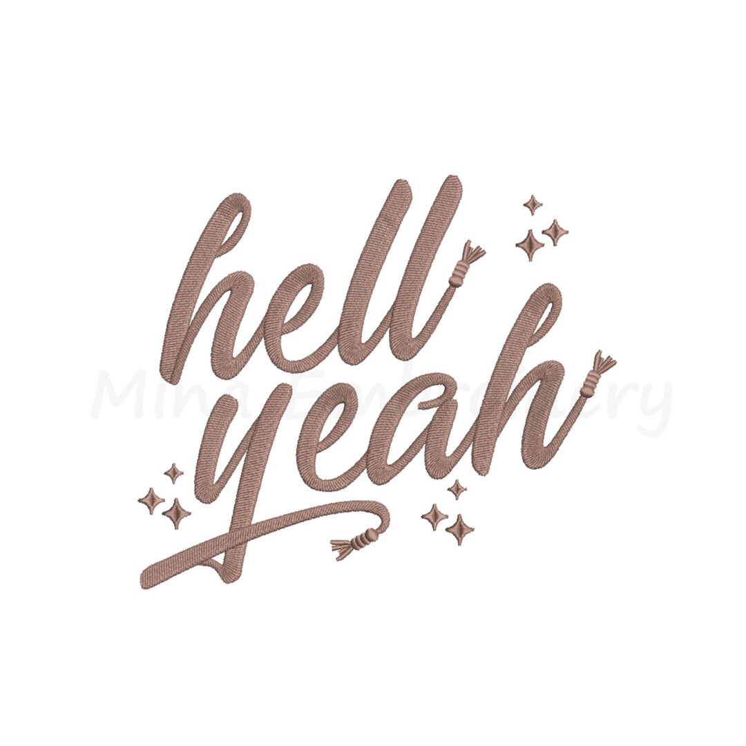 Hell Yeah Rodeo Embroidery Design: Western Font (5 Sizes, Instant ...
