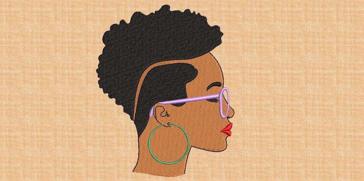 Cool Afro Woman Embroidery Design Afro Face Embroidery - Etsy