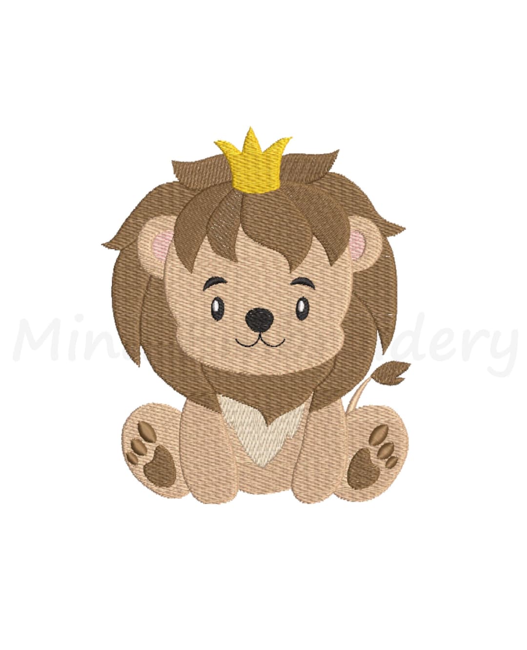Baby Lion Embroidery Design: Safari Animal (instant Download) - Etsy