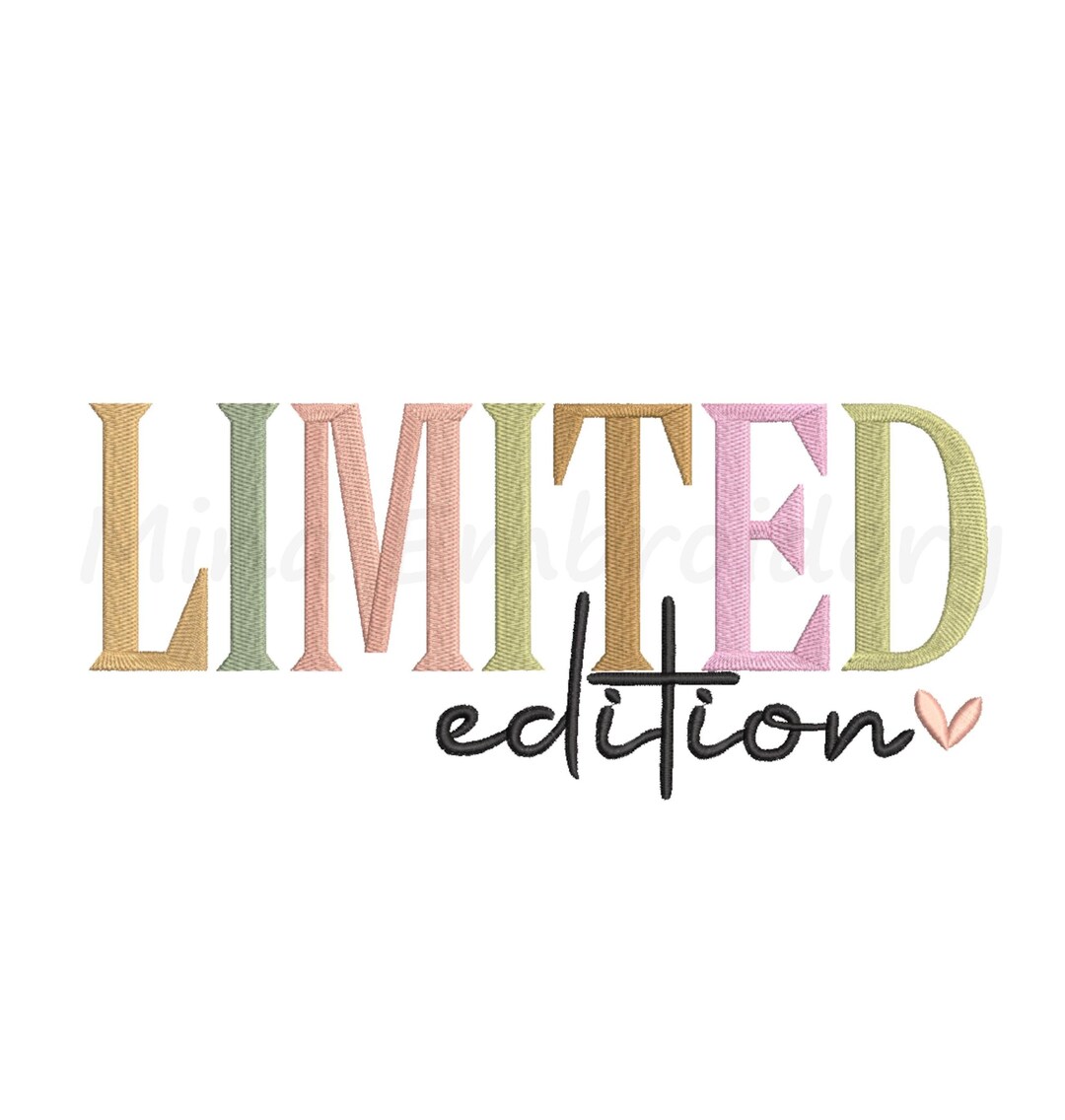 Limited Edition Embroidery Design, Machine Embroidery Design, 6 Sizes ...