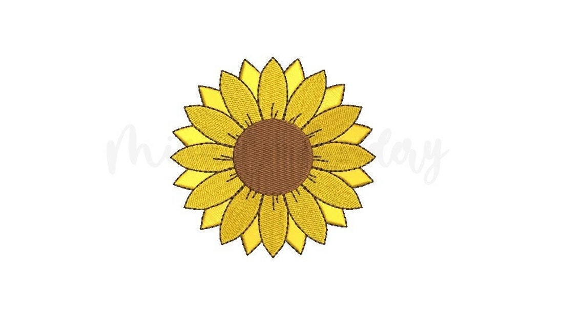 MINI Sunflower Embroidery Design Machine Embroidery Design 8 - Etsy