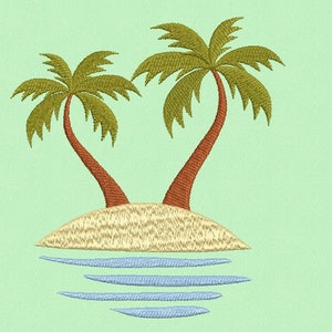 Palm Tree Embroidery Design, Summer Beach Embroidery Design, Machine ...