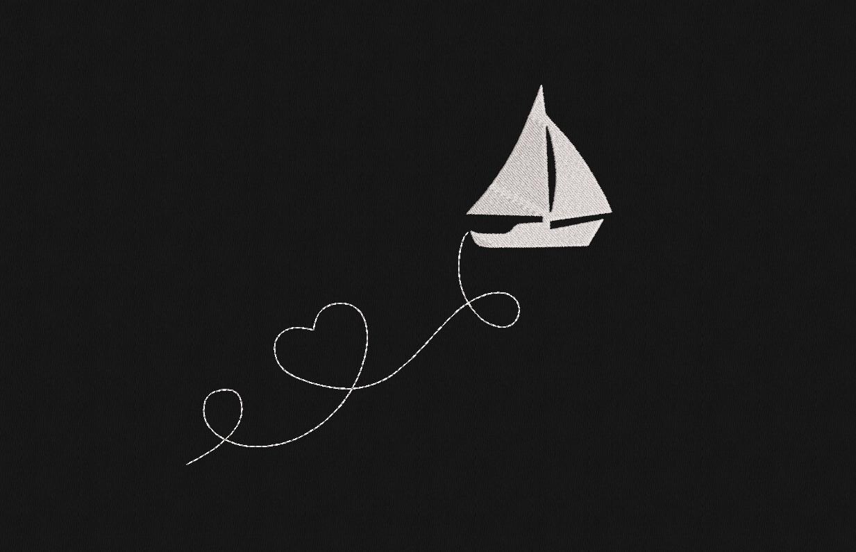 MINI Sailboat Embroidery Design, Machine Embroidery Design, 6 Sizes ...