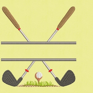 Split Golf Embroidery Design: Sport Machine Embroidery (4 Sizes ...