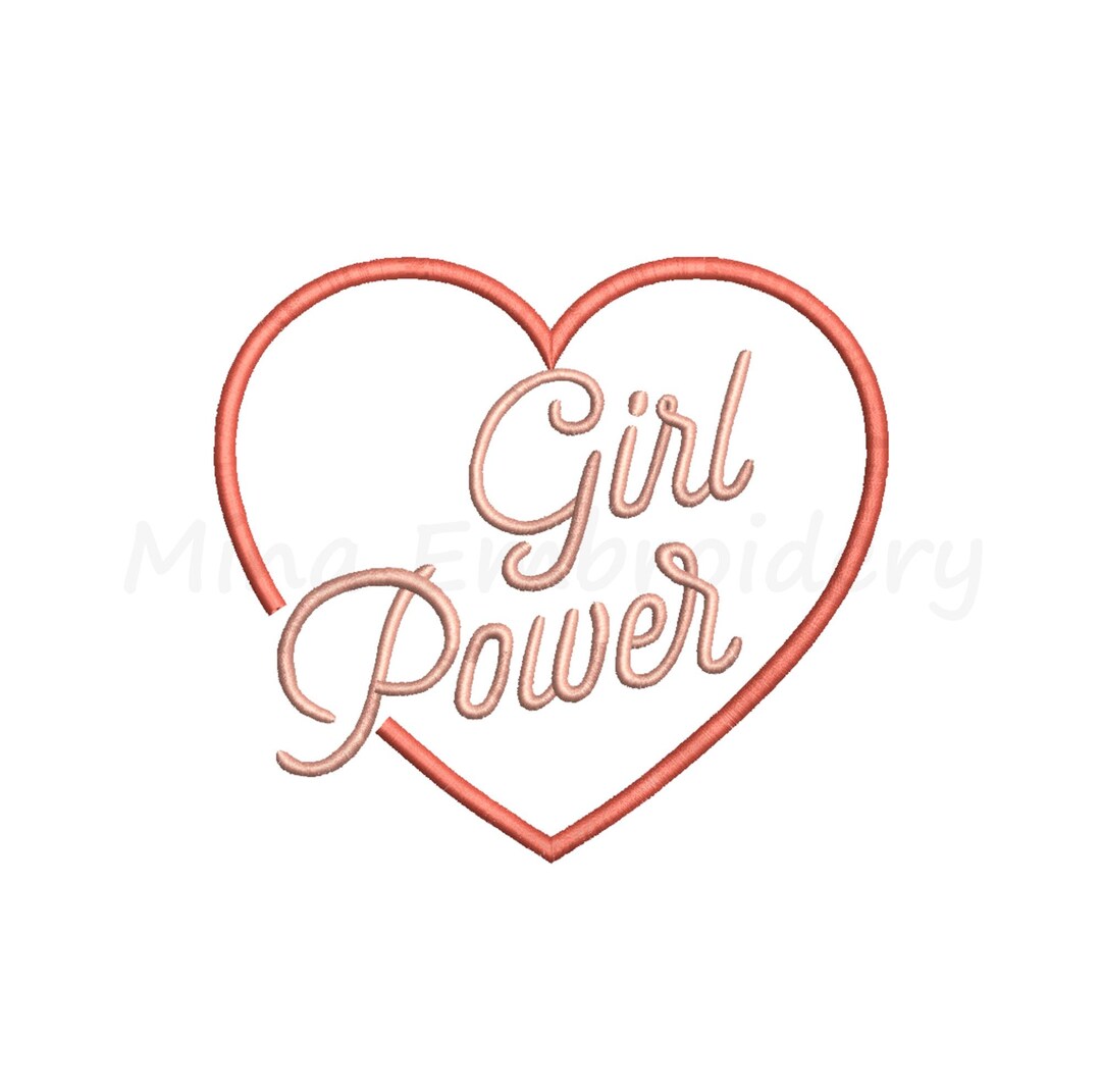Girl Power Embroidery Design, Machine Embroidery Design, 5 Sizes ...