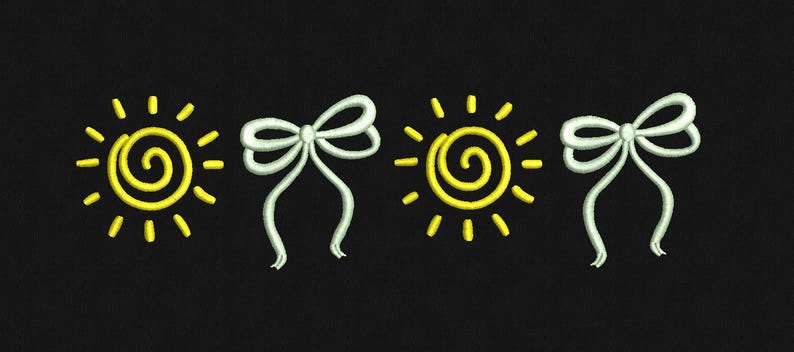 Coquette Sun Embroidery Design, Summer Embroidery Design, Machine ...