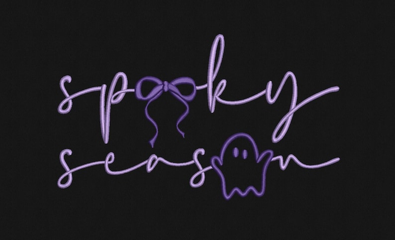 Coquette Spooky Season Embroidery Design, Halloween Ghost Embroidery ...