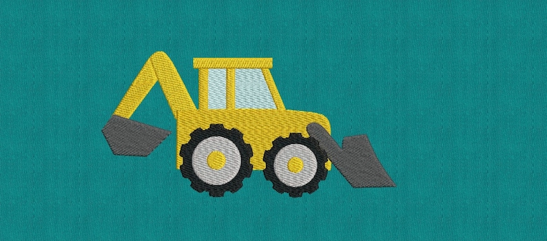 Bulldozer Embroidery Design, Construction Embroidery Design, Machine ...