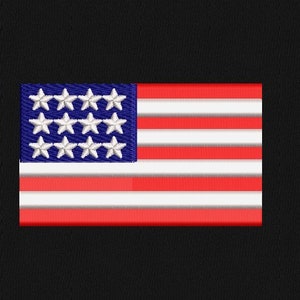 MINI America Flag Embroidery Design, 4th of July Embroidery Design ...