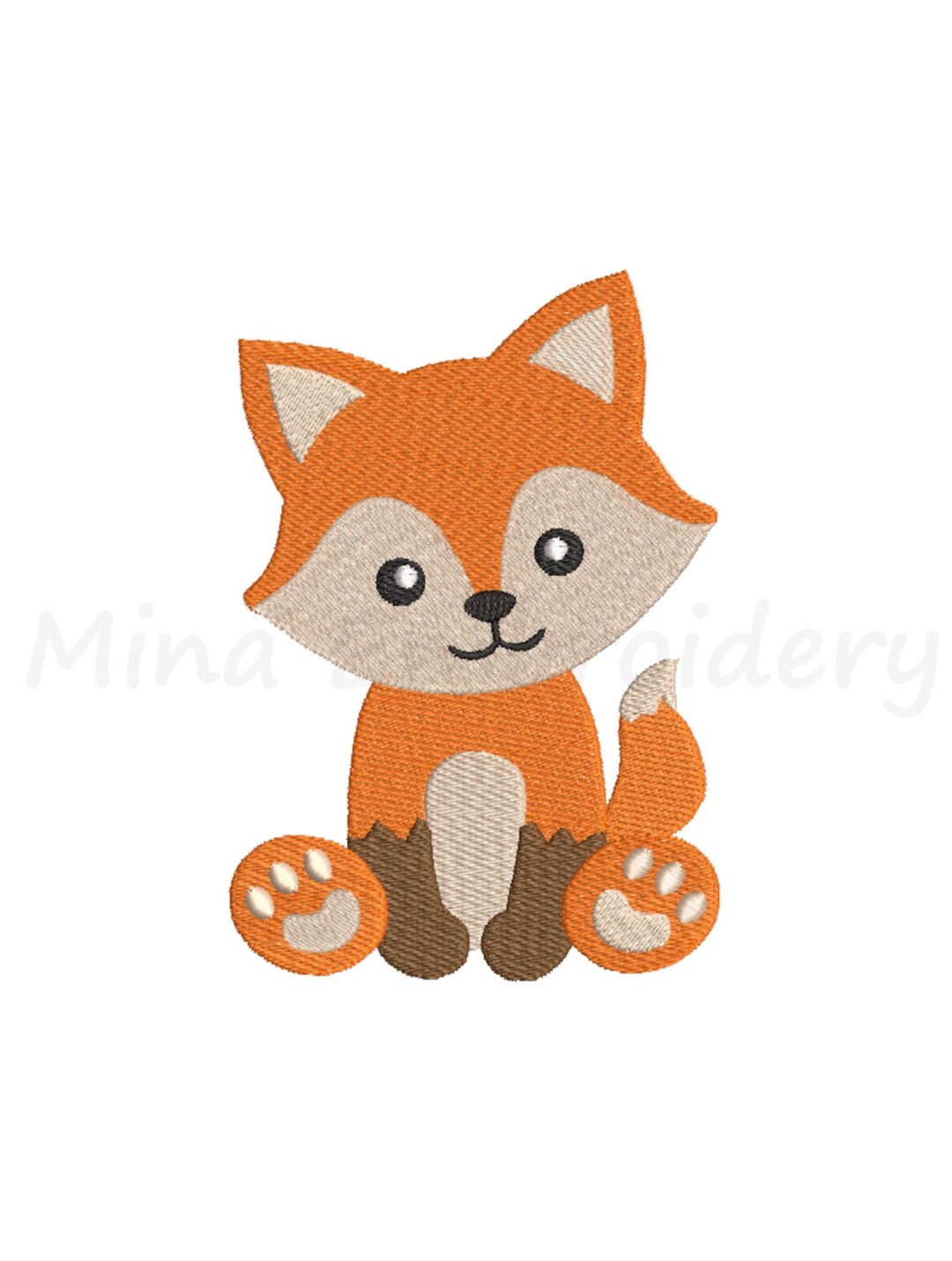Cute Baby Fox Embroidery Design, Animal Embroidery Design, Machine ...