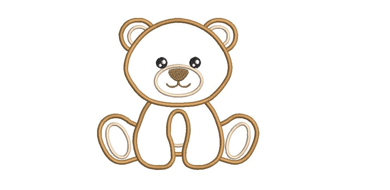 Baby Bear Applique Embroidery Design: 4 Sizes (instant Download) - Etsy