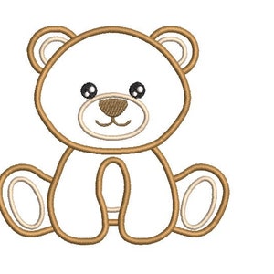 Baby Bear Applique Embroidery Design: 4 Sizes (instant Download) - Etsy