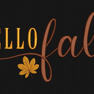 Hello Fall Embroidery Design, Machine Embroidery Design, 6 Sizes ...
