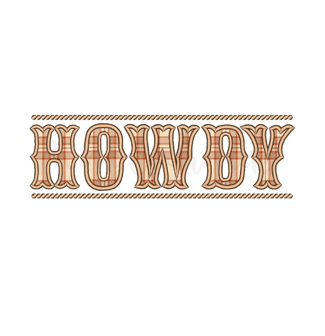 Howdy Applique Embroidery Design, Machine Embroidery Design, 5 Sizes ...