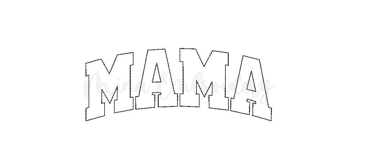 Mama Embroidery Design Mama Line Art Embroidery Design - Etsy