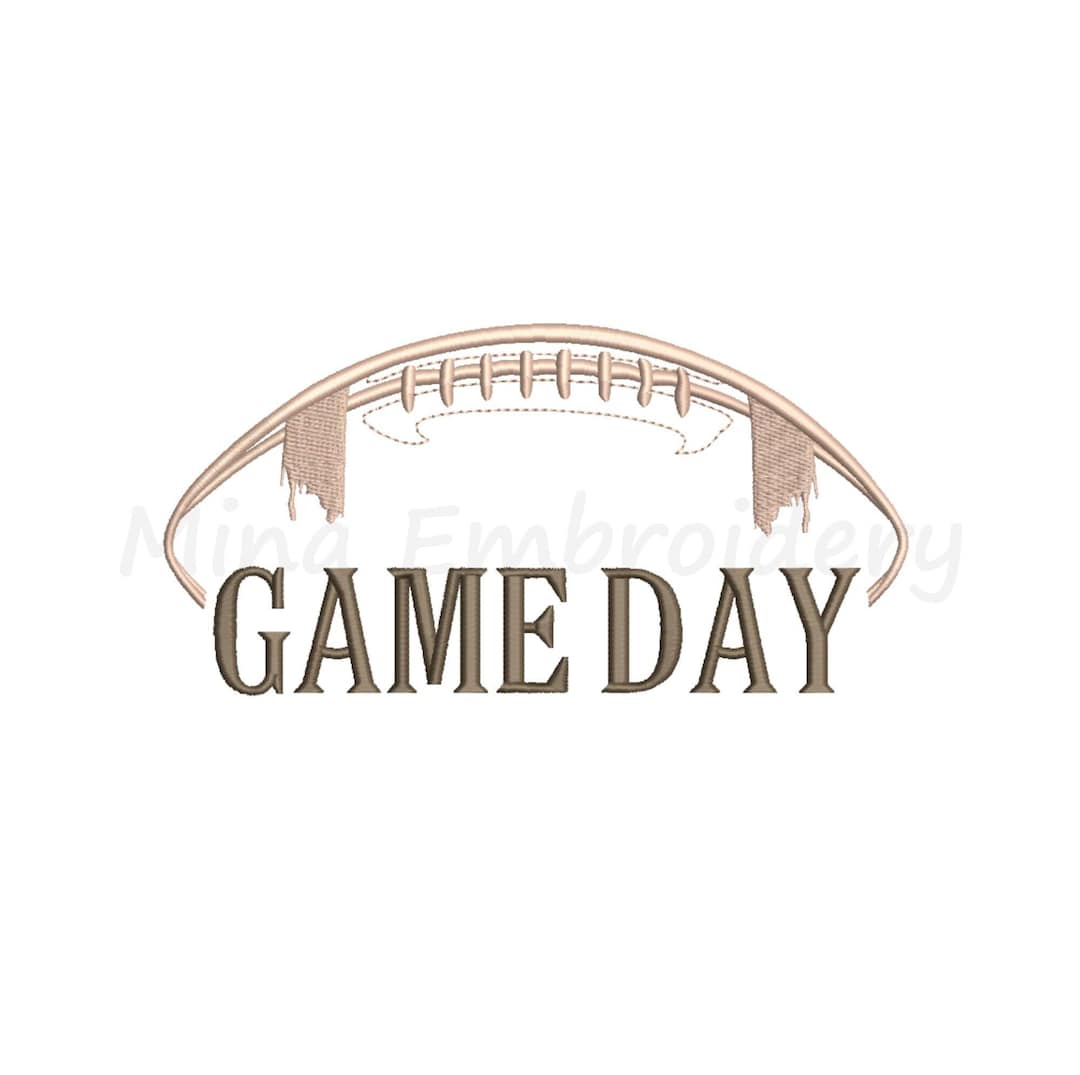 Game Day Football Embroidery Design: 6 Sizes (instant Download) - Etsy
